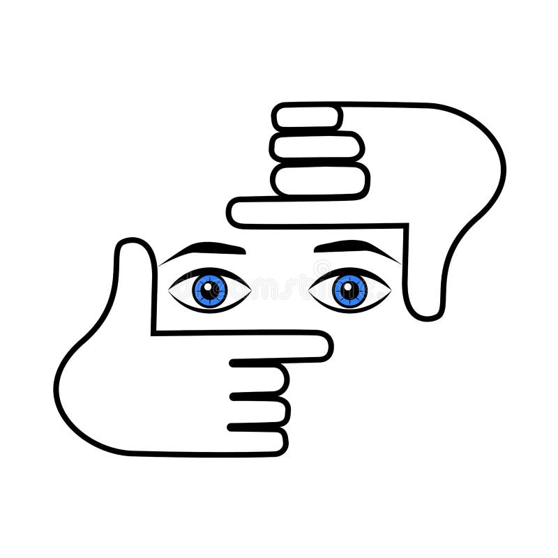 Two Hands Making Gesture Border Frame. Stock Vector - Illustration of ...