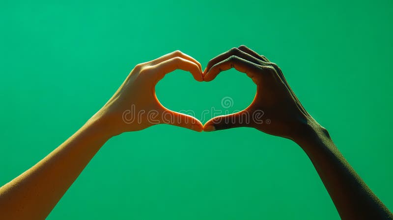 Two Hands Making a Heart Shape with Their Fingers Stock Image - Image ...