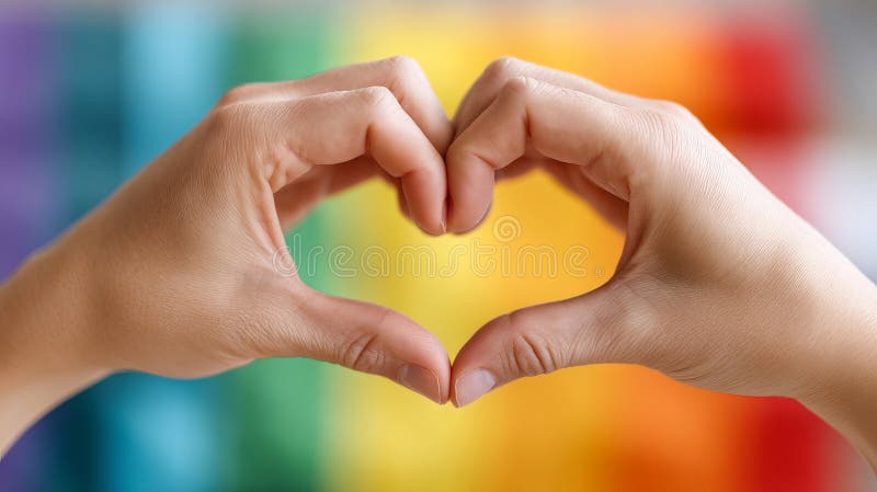 Two Hands Making a Heart Shape with Their Fingers Stock Photo - Image ...