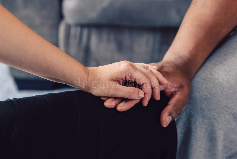 Two Hands Man and Woman Showing Act of Support Togetherness or Kindness ...