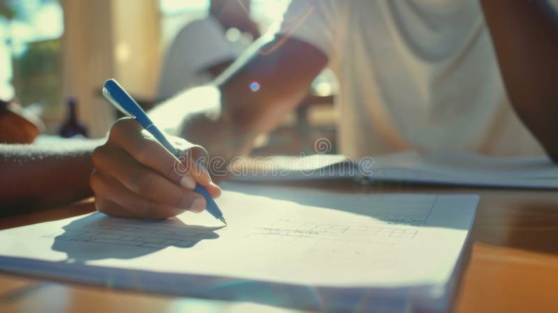 Two Hands are Marking Notes on a Musical Score with Pencils.. AI ...