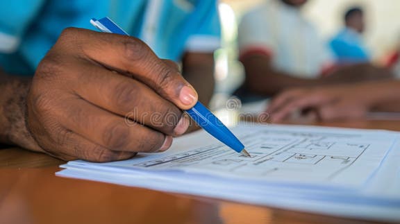 Two Hands are Marking Notes on a Musical Score with Pencils.. AI ...