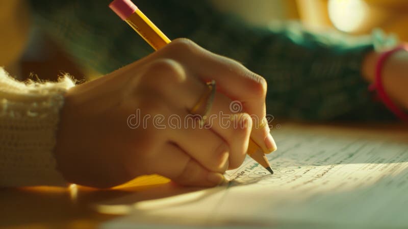 Two Hands are Marking Notes on a Musical Score with Pencils.. AI ...