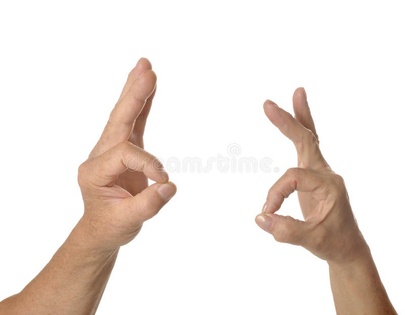 Male and Female Hands Showing Different Direction Stock Image - Image ...
