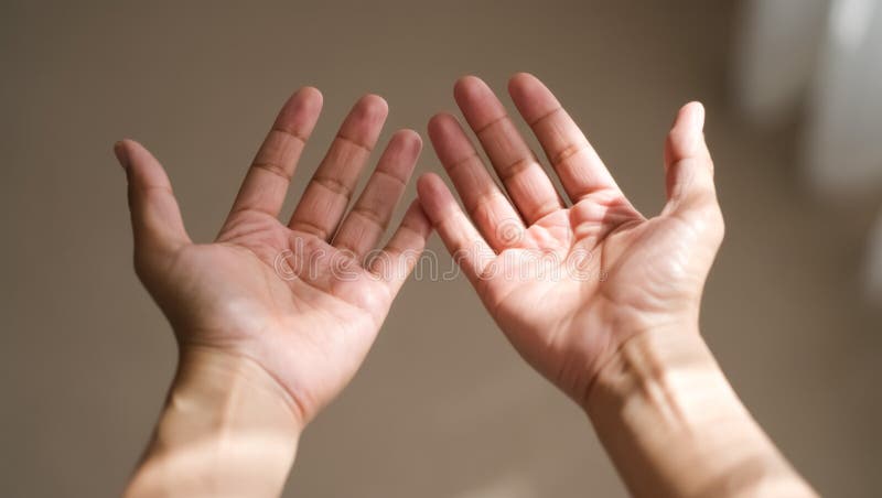 Two Hands are Open and Facing Each Other Stock Image - Image of palm ...