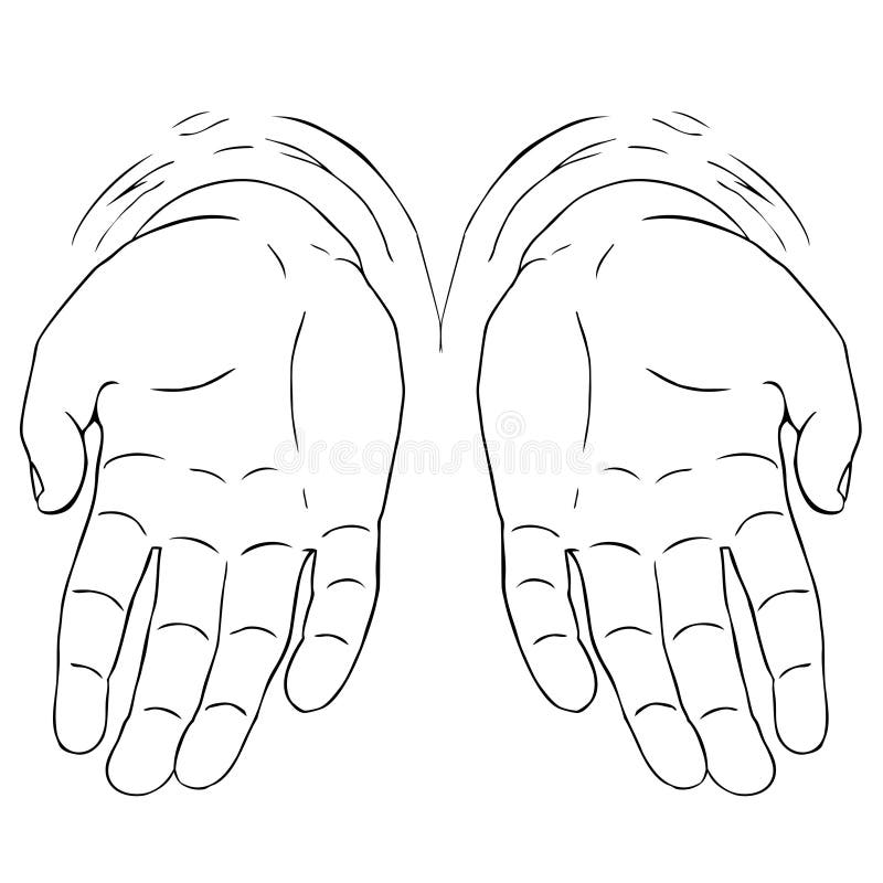 Palms (Hands) stock vector. Illustration of destiny, give - 51671286