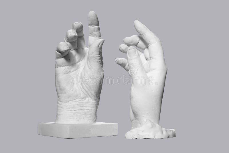 Two hands plaster casts stock photo. Image of artistic - 256423558
