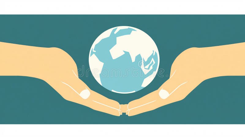 Two Hands Protecting a Fragile Earth Globe Environment Concept Stock ...