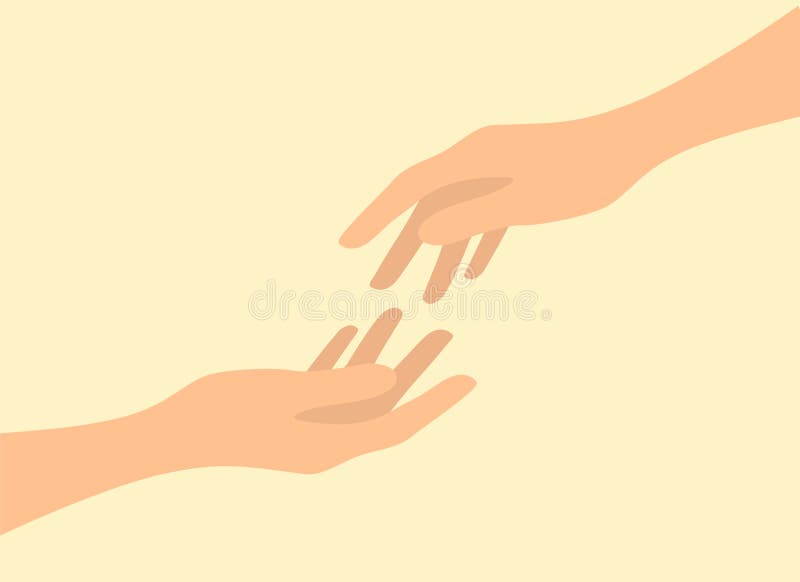 Two Hands Reach Towards Each Other. Support and Helping Hand Concept ... Two Hands Reach Towards Each Other. Support and Helping Hand Concept ...