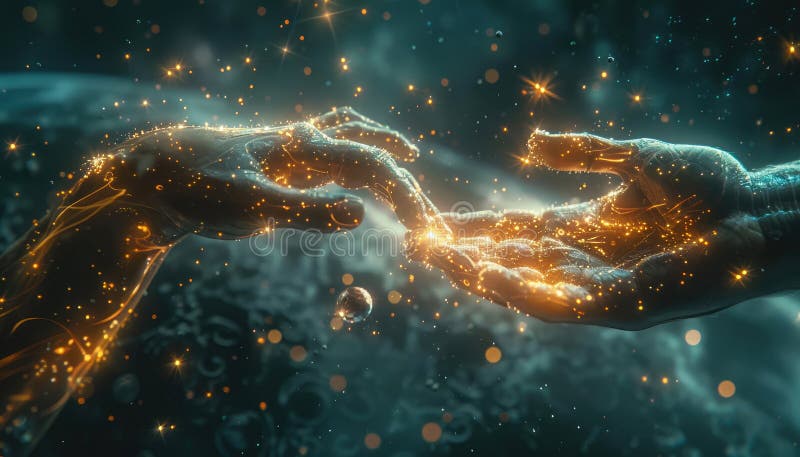 Two Hands Reaching Out To Each Other, Creating a Sense of Connection ...