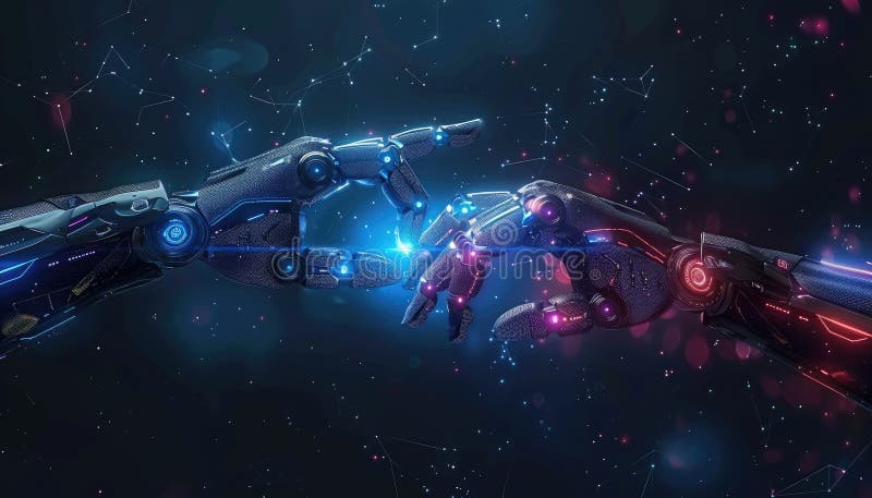 Two Hands Reaching Out To Each Other, Creating a Sense of Connection ...