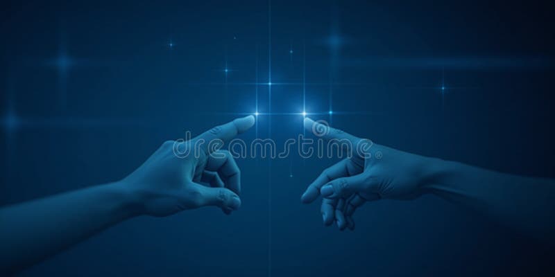 Converging Hands: a Gesture of Unity and Connection Stock Illustration ...