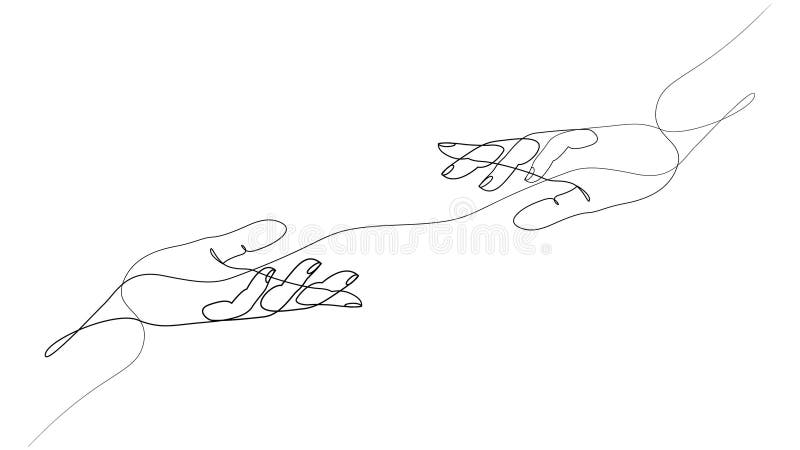 Helping Hands Line Drawing Stock Illustrations – 585 Helping Hands Line ...