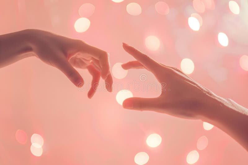 Two Hands Reaching Out Towards Each Other, Symbolizing Connection ...