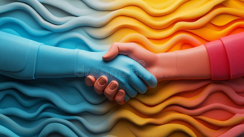 Handshake Harmony stock illustration. Illustration of shapes - 335826748