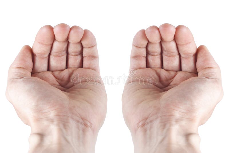 Two Hands with Request Isolated on White Stock Image - Image of healthy ...