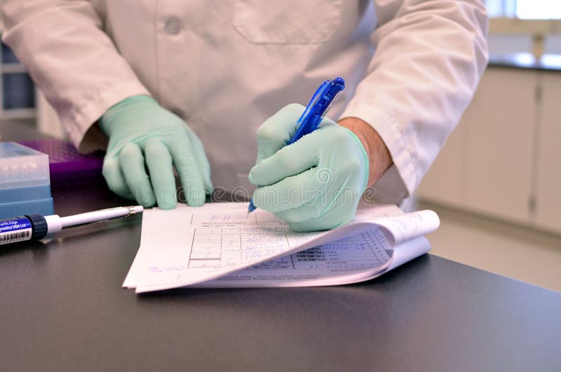 Paperwork in a Labratory Setting Stock Photo - Image of forms, medicine ...