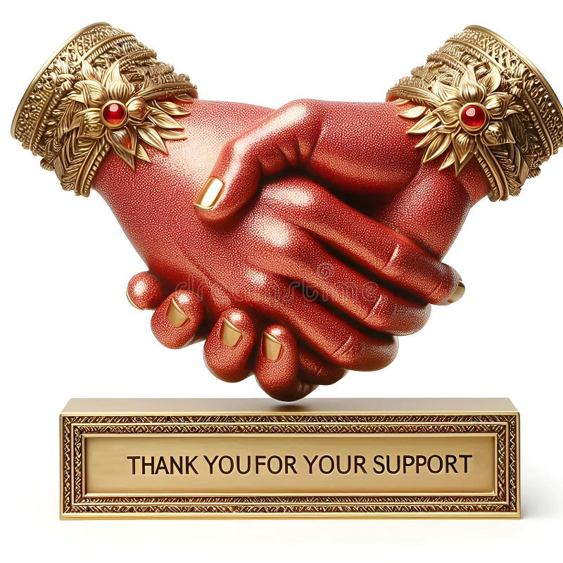 Two Hands that Say Thank You for Support Stock Illustration ...