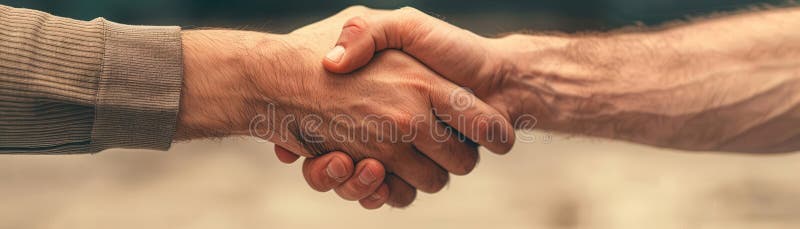 Two Hands Shake, Symbolizing Agreement and Partnership Stock Photo ...