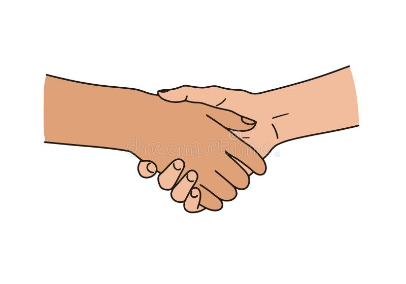 Hand-in-hand clipart. stock image. Illustration of bond - 362243653