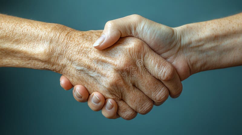 Two Hands Shaking in a Gesture of Agreement, Symbolizing Partnership ...