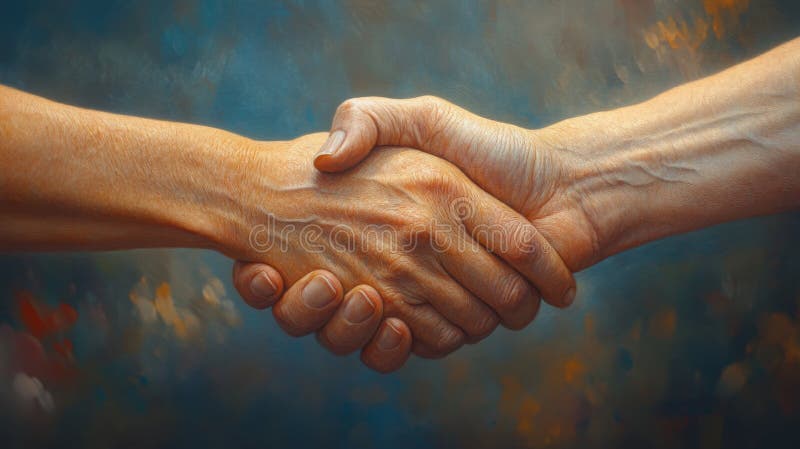 Two Hands Shaking in Gesture of Agreement, Symbolizing Unity and ...