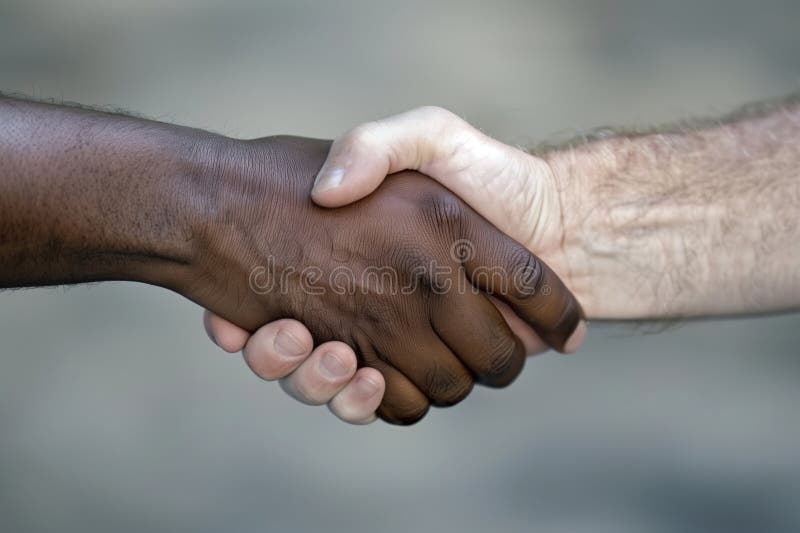 Two Hands Shaking in a Handshake Stock Illustration - Illustration of ...