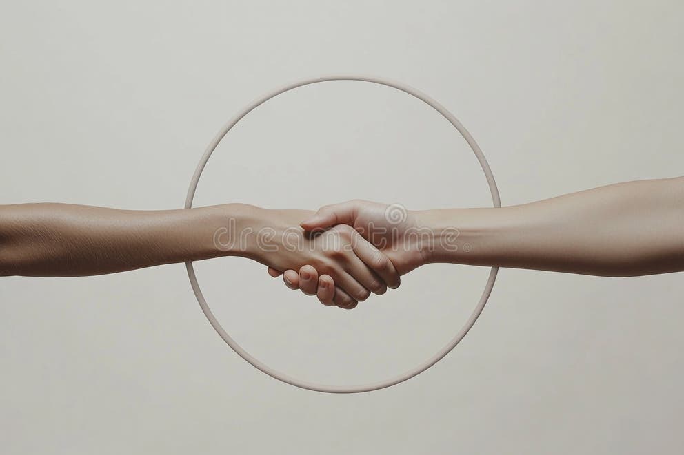 Two Hands Shaking a Powerful Gesture of Unity and Connection Framed by ...