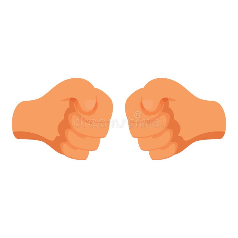 Two Hands Showing Fists Ready To Fight or Box Stock Vector ...