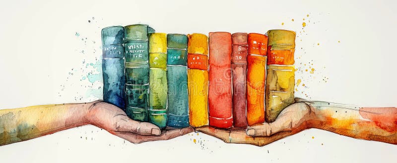 Two Hands Supporting a Stack of Antique Books. Old Books in Hands Stock ...