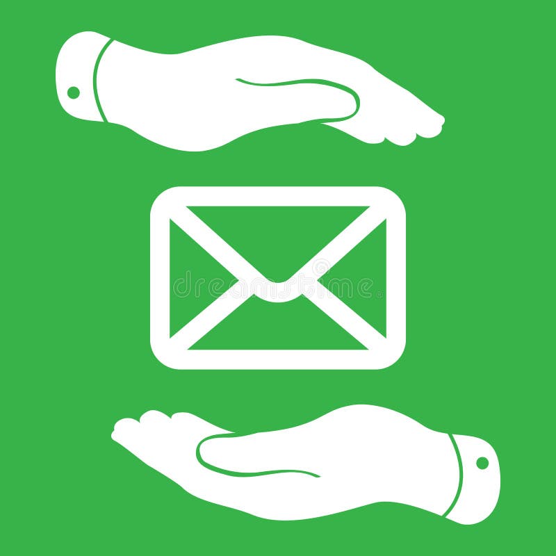 Hands Take Care of Message Icon Stock Vector - Illustration of idea ...