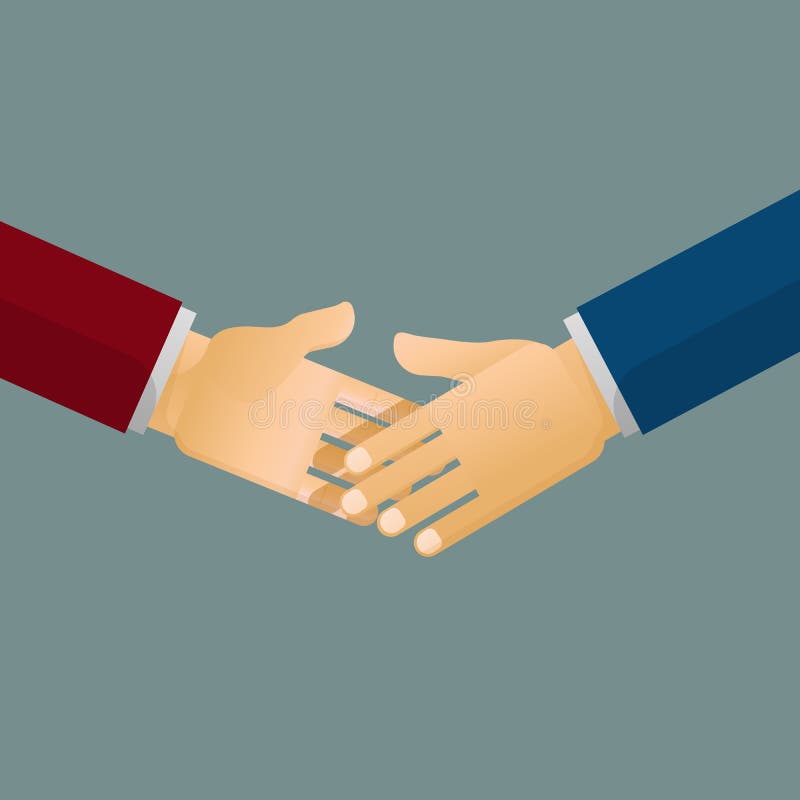 Two Hands about To Shake Hands. Stock Illustration - Illustration of ...