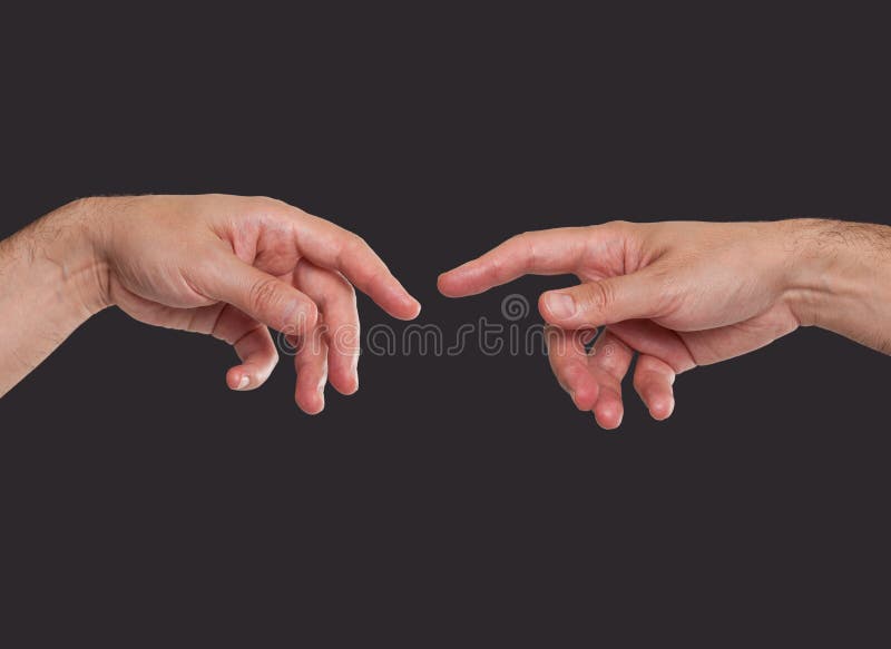 Two hands about to touch stock photo. Image of michelangelo - 63482500