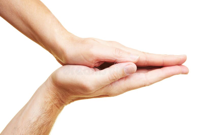 Two Hands Touching Each Other Stock Photo - Image of palm, cooperation ...