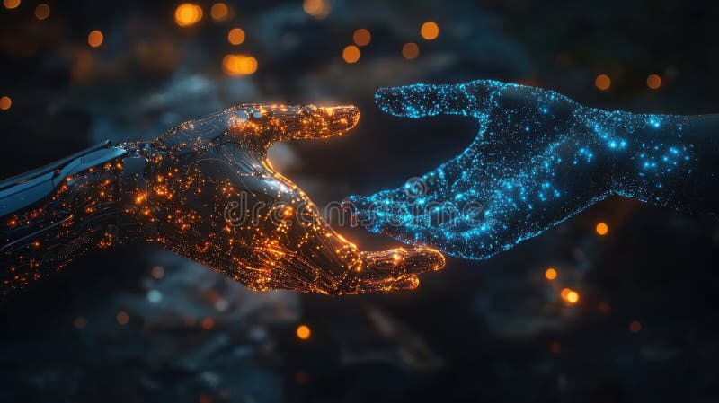 Two Hands Touching Each Other in a Gesture of Connection and Unity ...