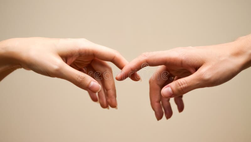 Two Hands Touching Each Other Stock Photo - Image of unity, male: 381930888