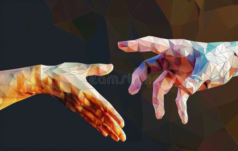 Two Hands are Touching Each Other in a Way that Suggests a Connection ...