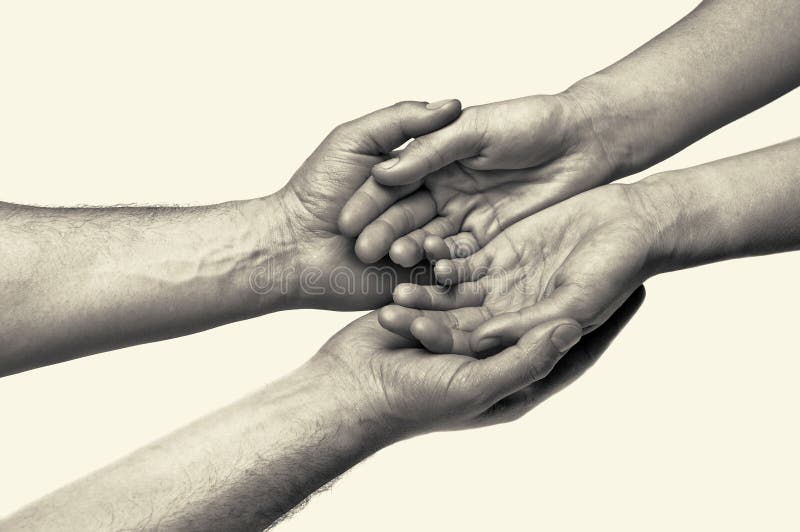 Two hands -parting stock photo. Image of love, family - 41676422