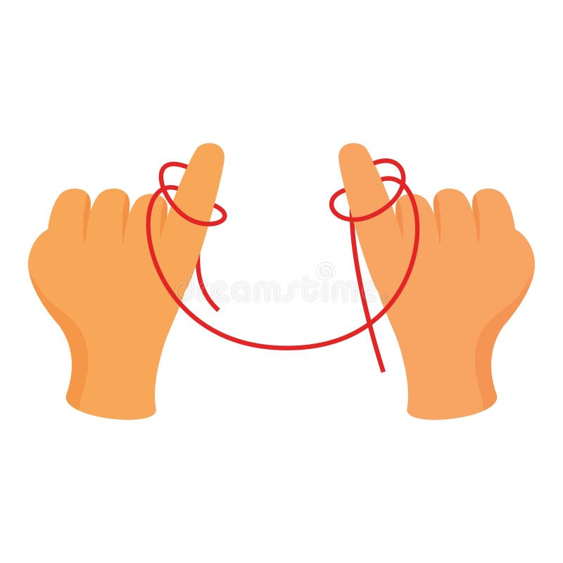 Two Hands Tying Knot with Red Thread, Making Promise or Agreement ...