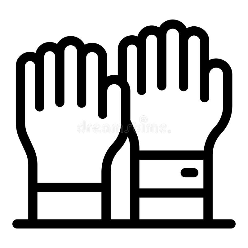 Two Hands Wearing Protective Gloves for Working Safely Stock Vector ...