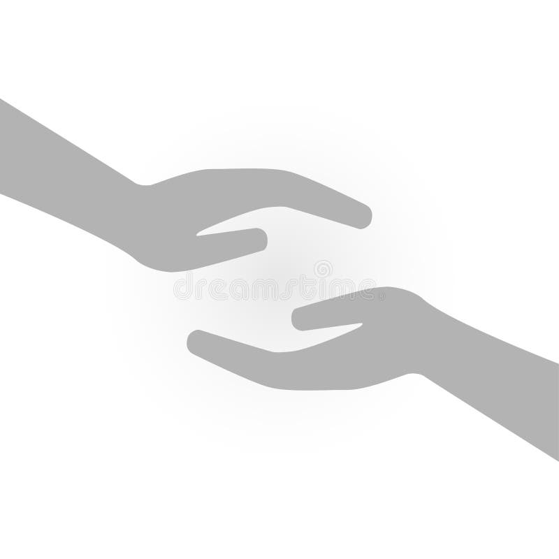 Two Hands on a White Background, Vector Illustration Stock Vector ...