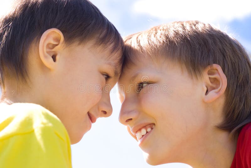 Two happy brothers stand stock photo. Image of fresh - 15182412