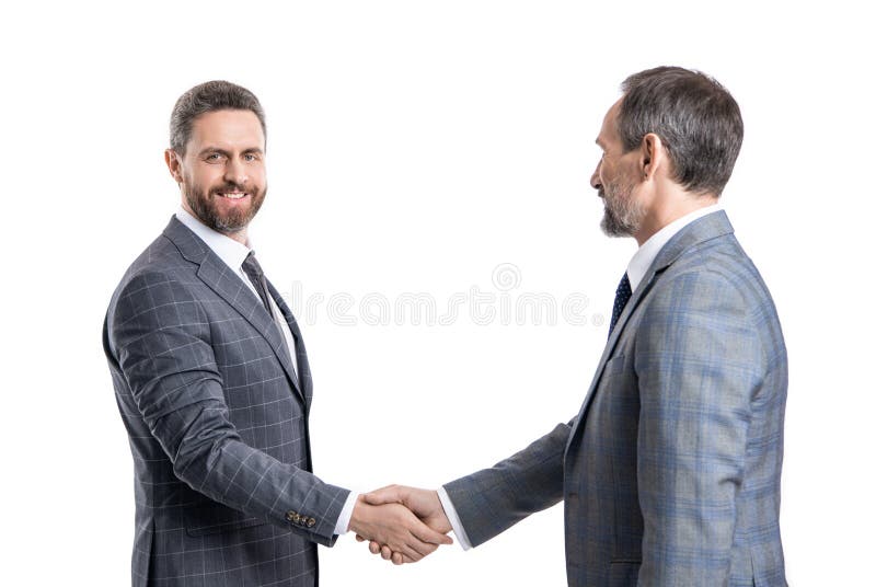 Two Happy Businessmen Dealing, Partnership. Businessmen Dealing ...