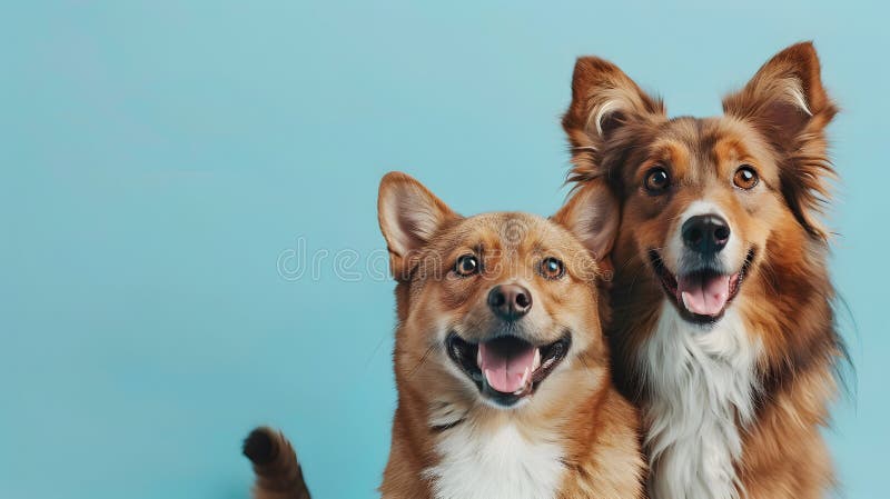 Two happy dogs stock image. Image of companionship, complicity - 318862801
