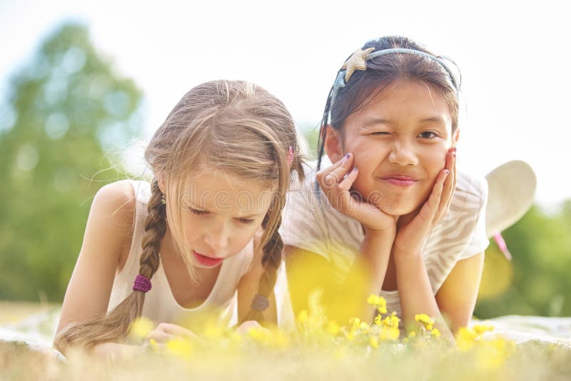 Two happy girls stock photo. Image of cheerful, girl - 70257848