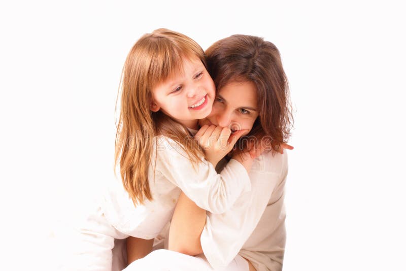 Two happy girls together stock image. Image of light - 25032743