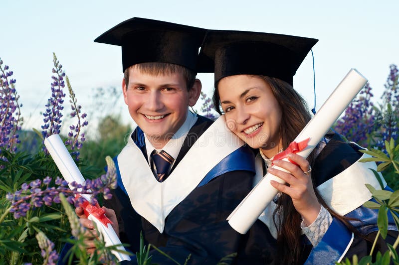 Graduate students stock photo. Image of positive, female - 19376312