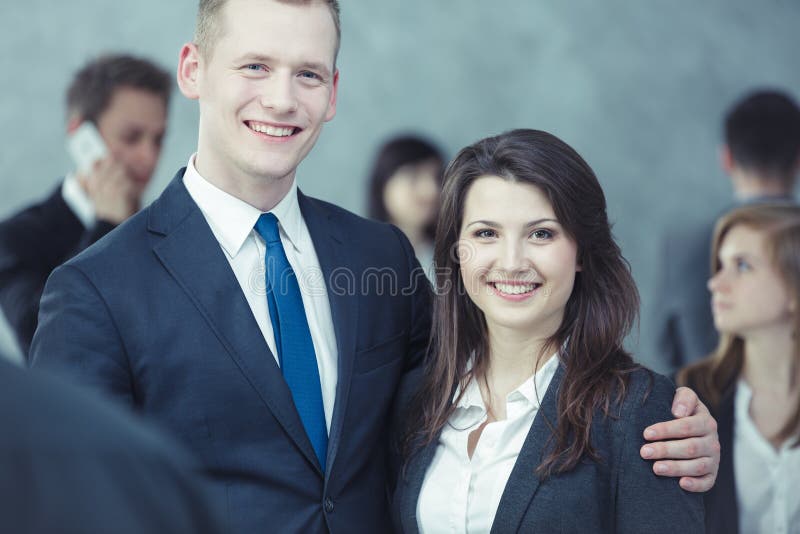 Two happy people stock photo. Image of businesswoman - 77973968