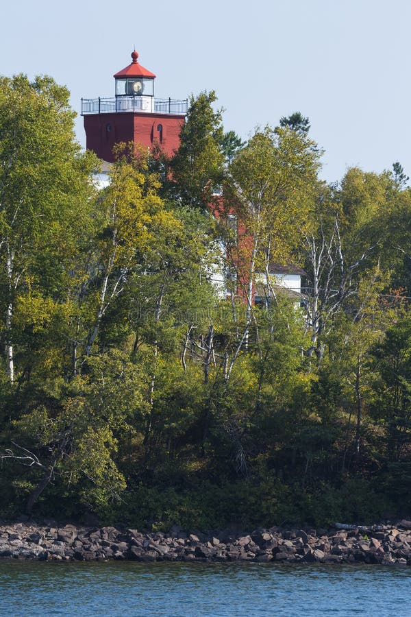 Two Harbors Lighthouse stock photo. Image of safety, historic - 26881144