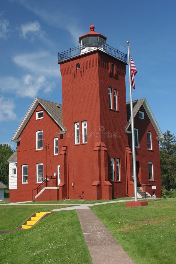 Two Harbors Lighthouse stock image. Image of safety, house - 8953243